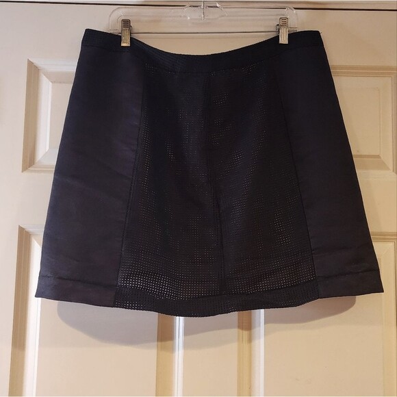 Skirts | Black Lined Zip Back Skirt No Size Waist Measures 19in Across ...